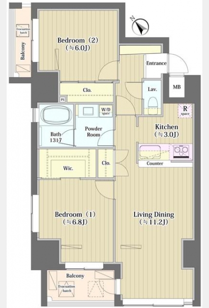【満室】メゾン YFT（64.93m²-2LDK）【211021】 | [三井の賃貸]レジデントファースト