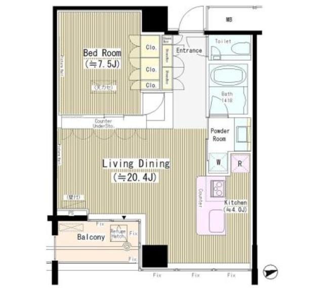 【満室】六本木エムケイアートレジデンス（59.08m²-1LDK）【145390】 | [三井の賃貸]レジデントファースト