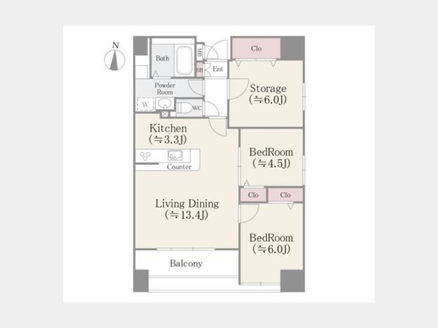 【満室】クレアールフレスカ（71.88m²-2LDK）【116068】 | [三井の賃貸]レジデントファースト