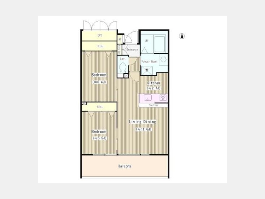 【満室】クレアールフレスカ（58.2m²-2LDK）【189840】 | [三井の賃貸]レジデントファースト