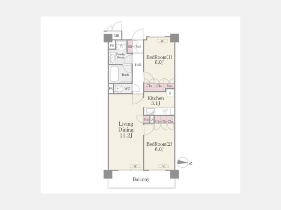 【満室】フェールメゾン西大島（58.62m²-2LDK）【183234】 | [三井の賃貸]レジデントファースト